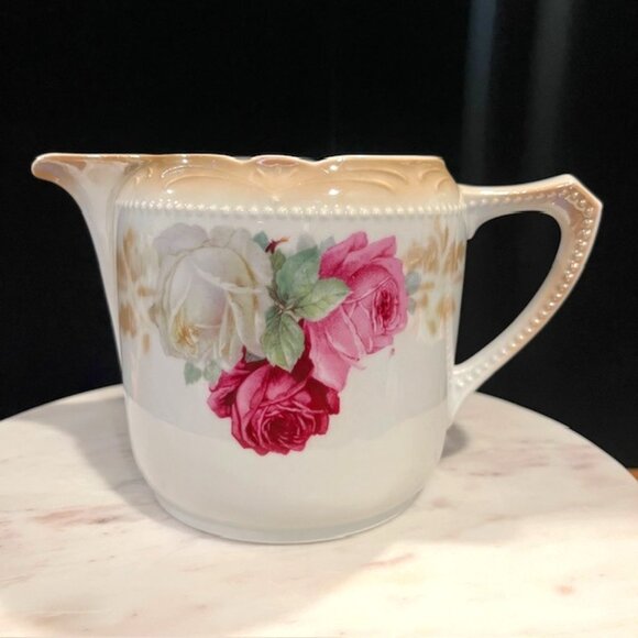 Source Unknown | Dining | German Porcelain Large Creamer With Roses And ...